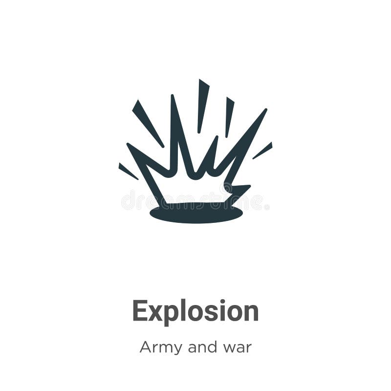 Explosion Vector Icon on White Background. Flat Vector Explosion Icon ...