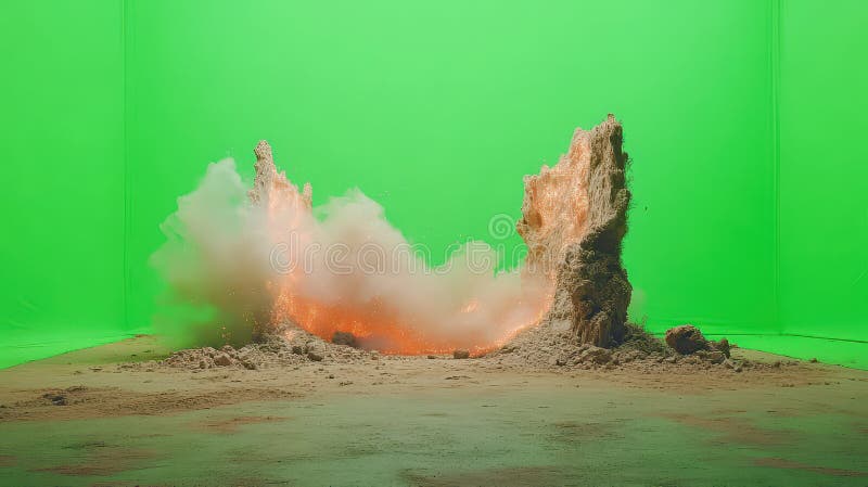 Explosion VFX Element on Green Screen - Dramatic and Versatile Visual ...