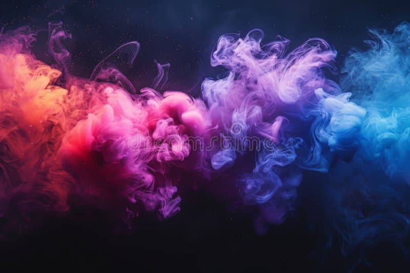 Explosion Vibrant Colorful Effect of Smoke, Energy Motion, Generative ...