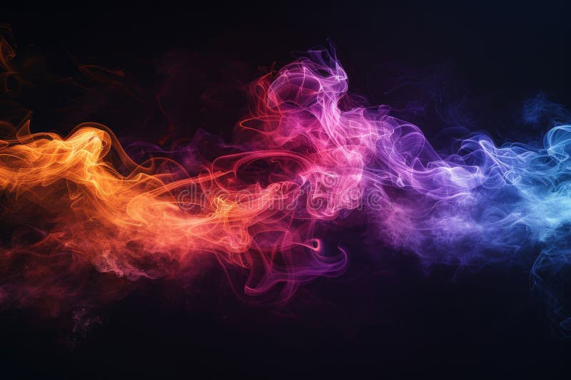Explosion Vibrant Colorful Effect of Smoke, Energy Motion, Generative ...