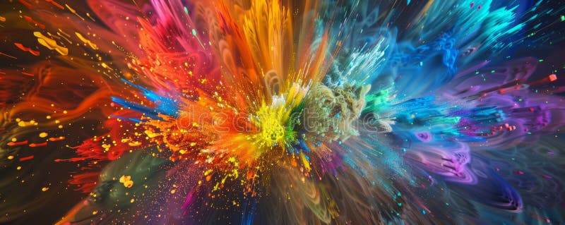 Explosion of Vibrant Colors in an Abstract Art Explosion, Ideal for ...