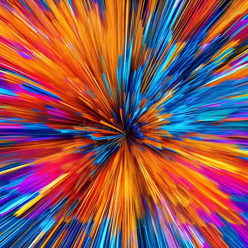 An Explosion of Vibrant Colors with Sharp Lines and Geometric Shapes ...