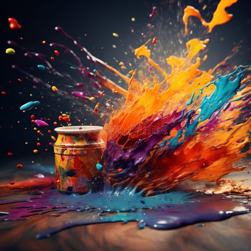 Explosion Vibrant Colors Textures Paints Brushes Stock Photos - Free ...