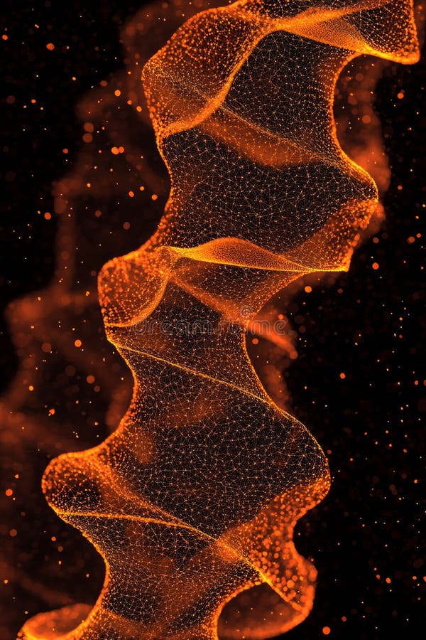Explosion of Vibrant Orange Particles Unfurls Dynamically, Creating a ...
