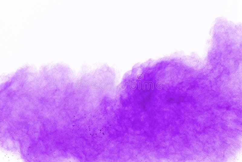 The Explosion of Violet Colored Powder. Freeze Motion of Colored Powder ...