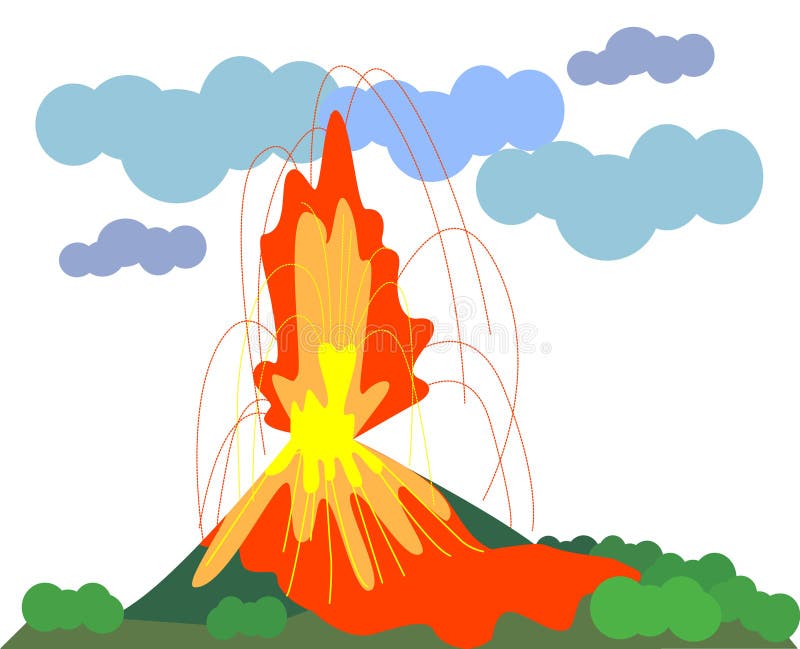 Explosion and Volcanic Eruption Stock Vector - Illustration of ...