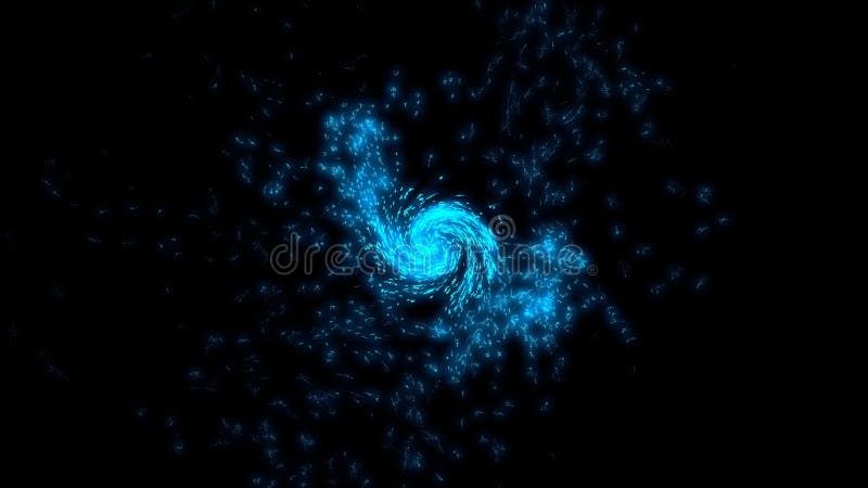 Explosion Vortex of Blue Lights in in Black Space Stock Image - Image ...