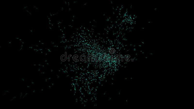 Explosion Vortex of Green Lights in in Black Space 4k Animation Stock ...