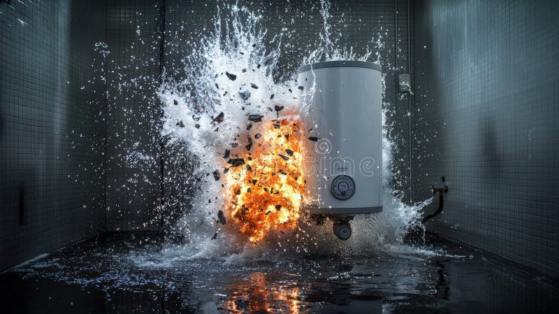 Explosion from Water Heater Failure Industrial Workshop Dynamic ...