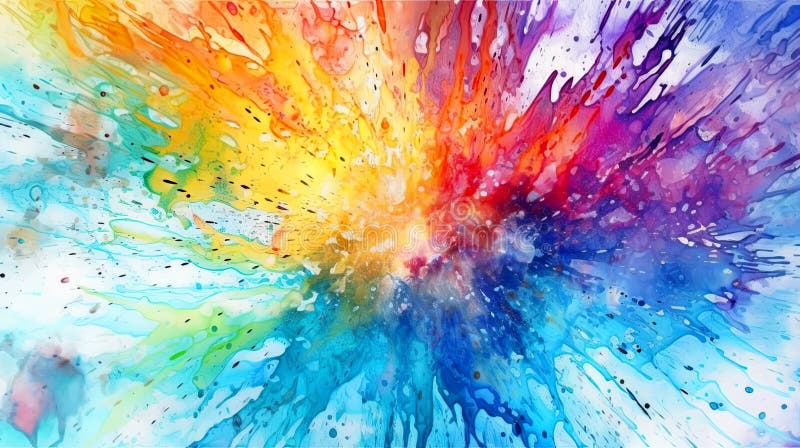 Explosion of Watercolor, Abstract Color Texture Background and Pattern ...