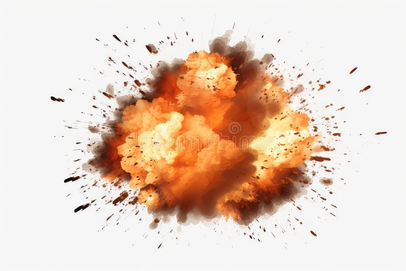 An Explosion on a White Background Stock Illustration - Illustration of ...