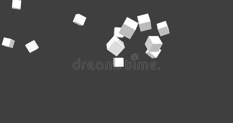 Explosion of White 3D Cubes in Slow Motion. Stock Video - Video of ...