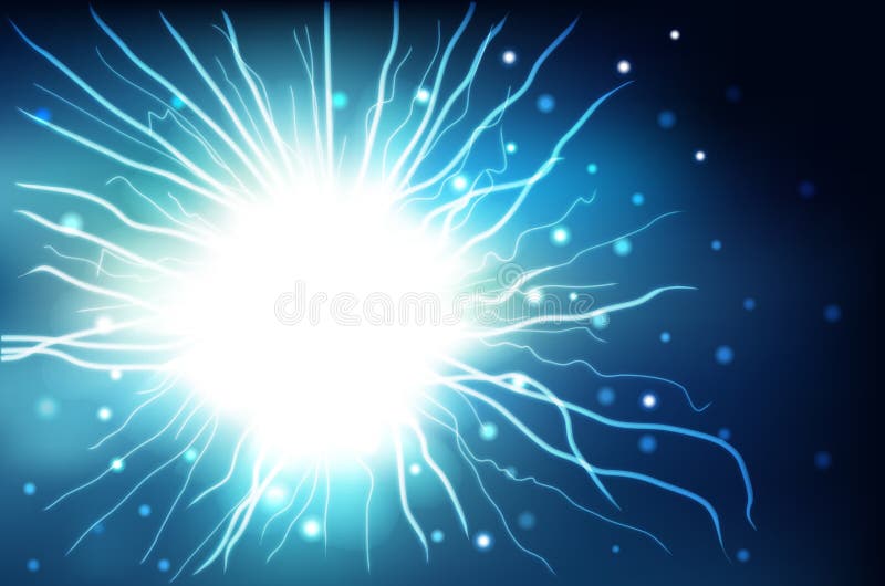 Explosion of White Fireworks, Star on a Blue Background Stock Image ...