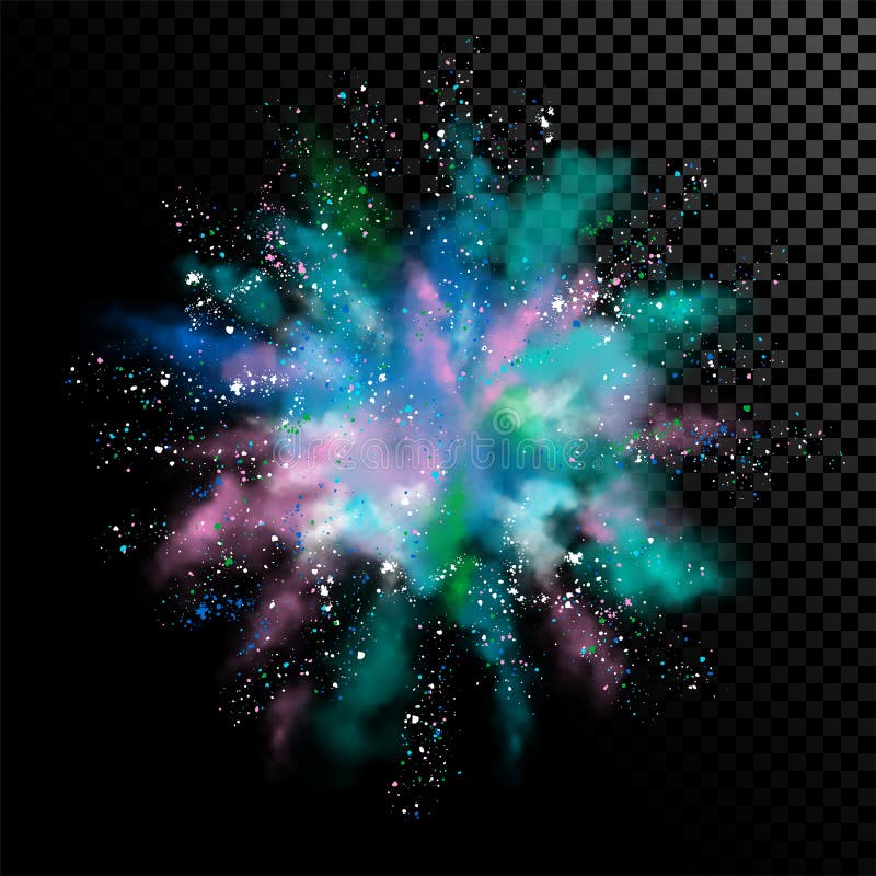Explosion of White Powder stock vector. Illustration of realistic ...