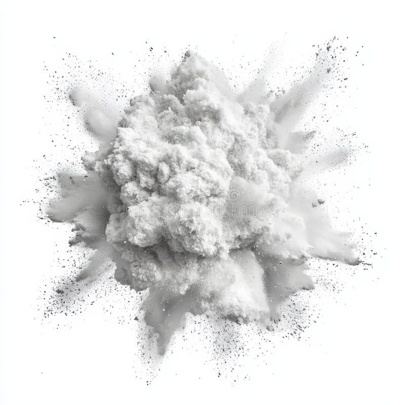 An Explosion of White Powder on a Transparent Background, a Stock Image ...