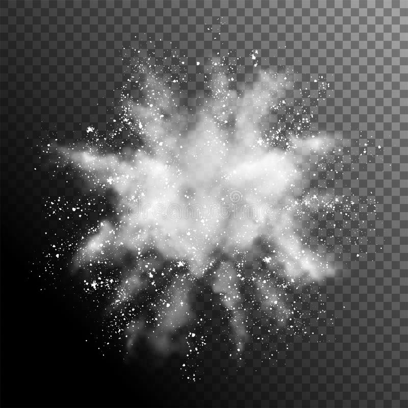 White Powder Explosion: 3d Rendering with Bold and Dramatic Forms Stock ...