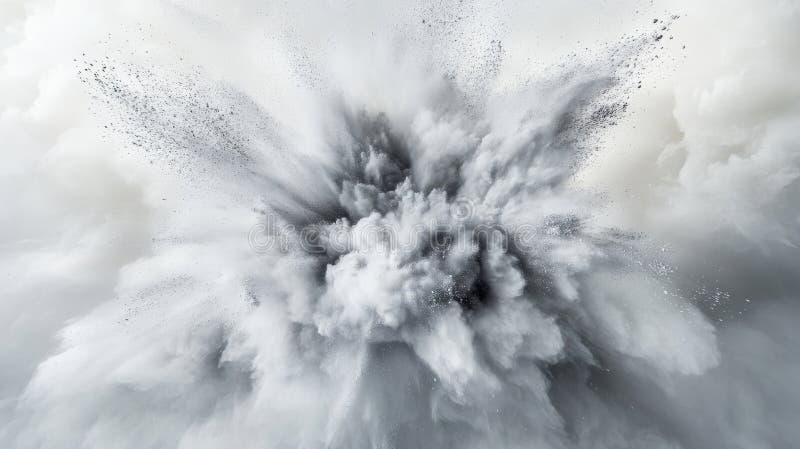 Explosion of White Smoke in Air, Abstract Energy and Power Concept ...