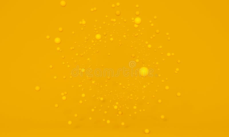 Yellow Particles Effect Dust Debris Isolated on Background, Motion ...