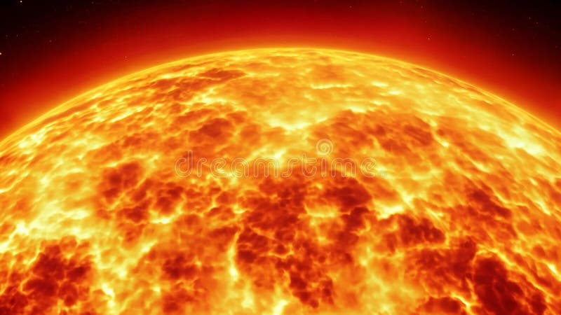 Explosions on Burning Rotating Sun Surface Stock Footage - Video of ...