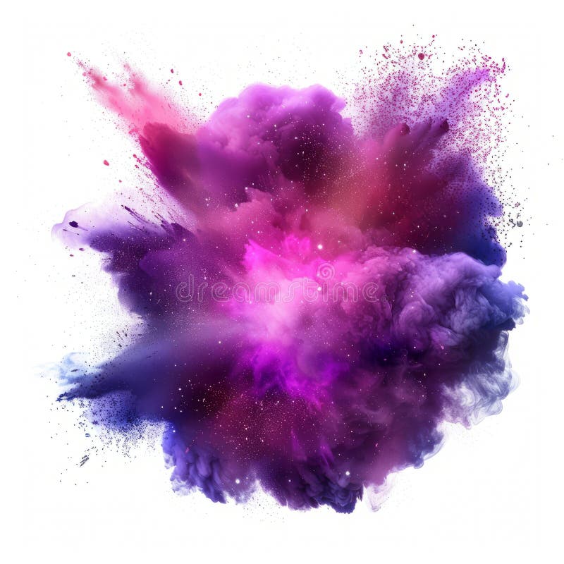 Explosions of Cosmic Dust on a White Background. Stock Image - Image of ...