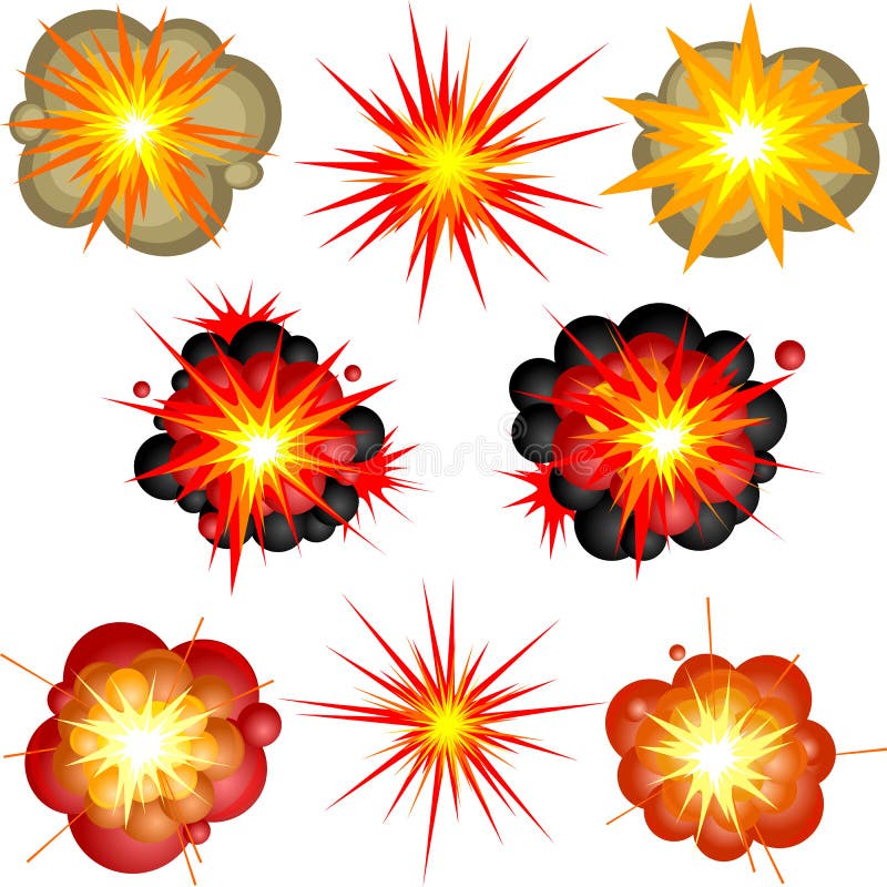 Explosions stock vector. Illustration of cartoon, comic - 90645032
