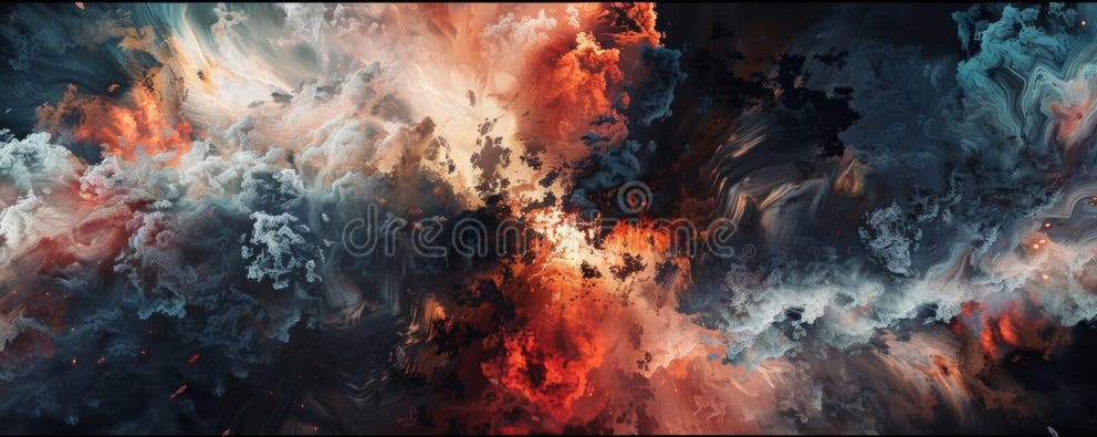 Explosive Abstract Art on Canvas Stock Image - Image of modern ...