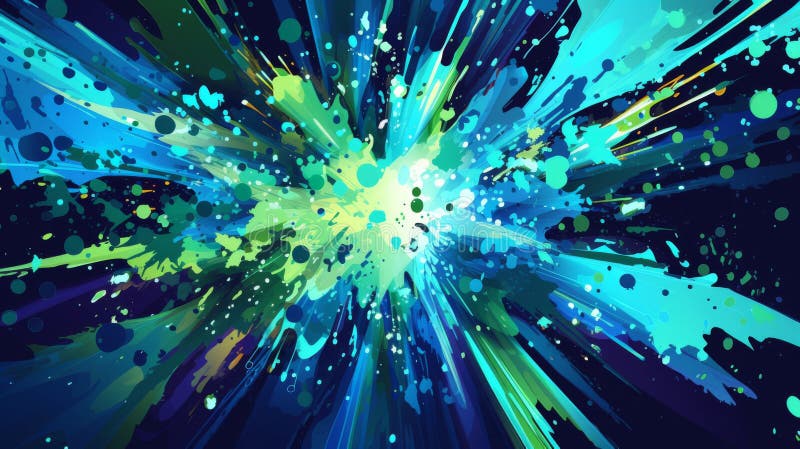 Explosive Abstract Art Illustration Celebrating Environmental Dynamism ...