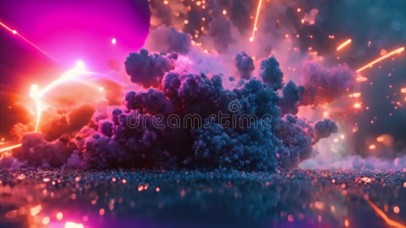 Explosive Abstract Art with Sparks and Glowing Colors Stock Video ...