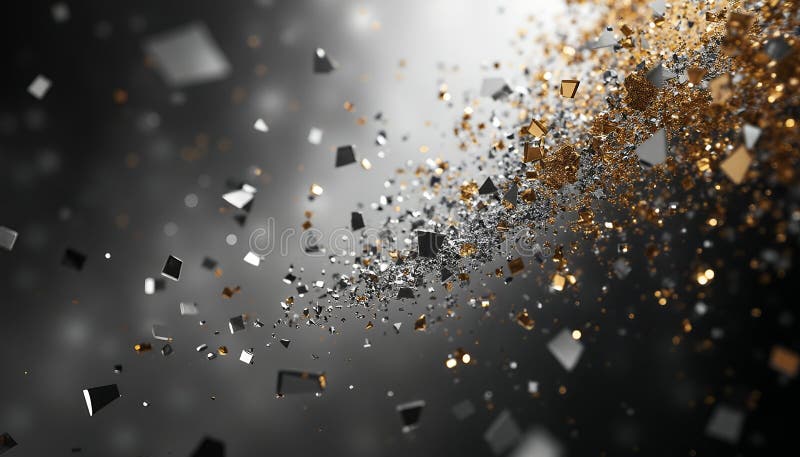 Stunning Abstract Representation of Shimmering Particles in Metallic ...