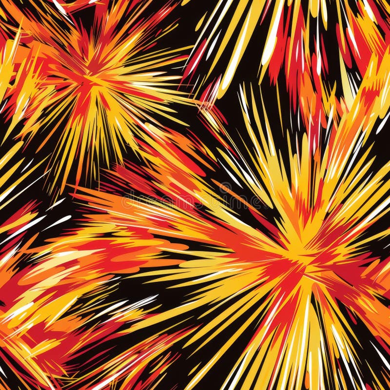 Explosive Abstract Fireworks Display in Vivid Colors Stock Photo ...