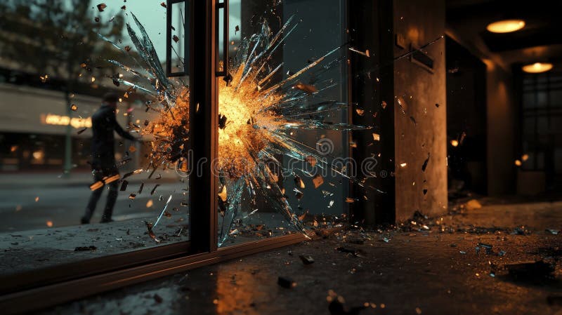 Explosive Action Scene Urban Location High-impact Visuals Nighttime ...