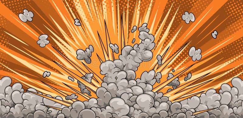 Explosive Action Unfolds in Dynamic Comic Style Stock Illustration ...