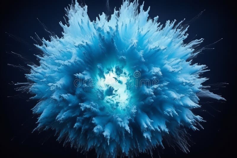 Explosive Aqua Burst Abstract Energy Concept Stock Illustration ...