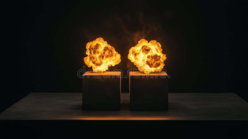 Explosive Art Installation stock image. Image of generated - 374143935