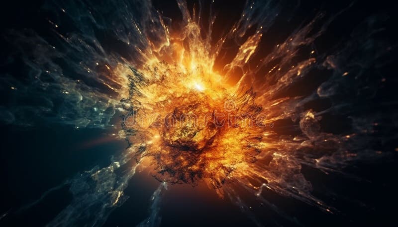 Explosive Big Bang Ignites Abstract Galaxy in Fiery Natural Phenomenon ...