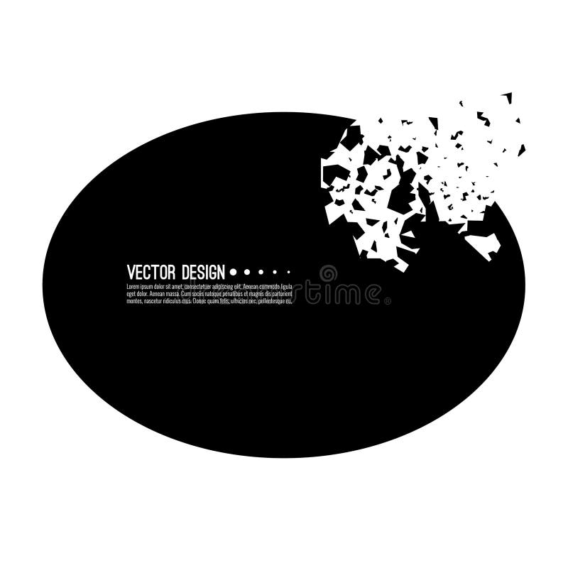 Explosive black banner. stock vector. Illustration of design - 245035416