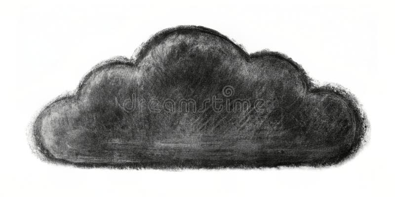 Explosive Black Chalk Cloud Isolated Powder Effect AI-Created Content ...