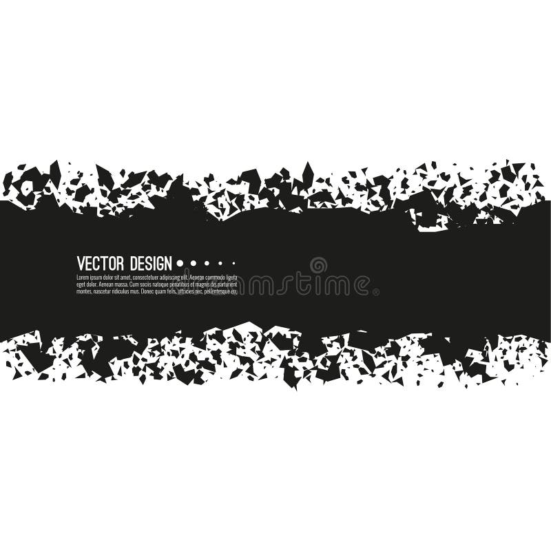 Explosive Black Rectangular Banner. Stock Vector - Illustration of ...