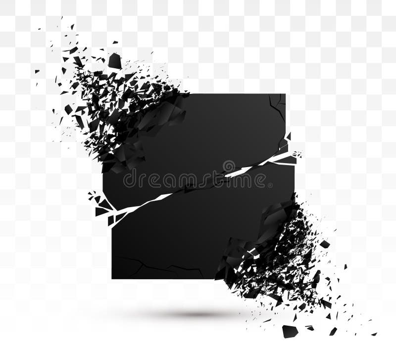 Explosive Black Stone stock vector. Illustration of debris - 155713989