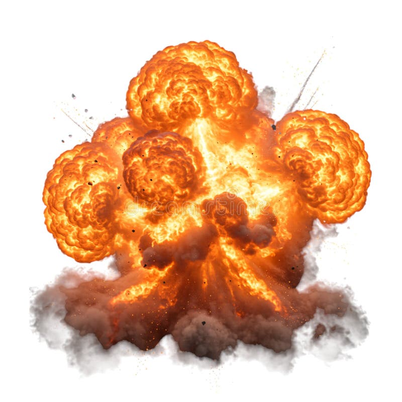 Explosive Blast Isolated on Transparent Background Stock Illustration ...