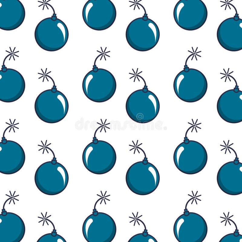 Explosive Bomb Comic Pattern Background Stock Vector - Illustration of ...