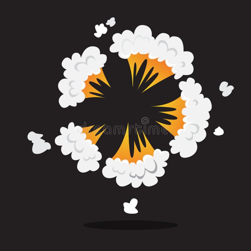 Explosive Boom Effect. Smoke from the Bomb Stock Vector - Illustration ...
