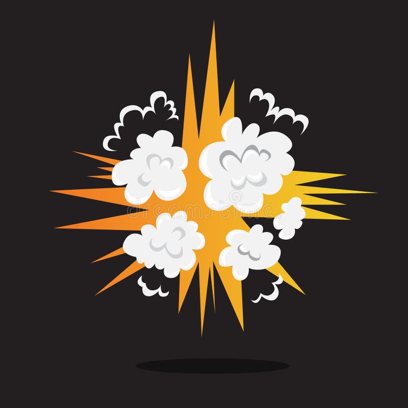Explosive Boom Effect. Smoke from the Bomb Stock Vector - Illustration ...