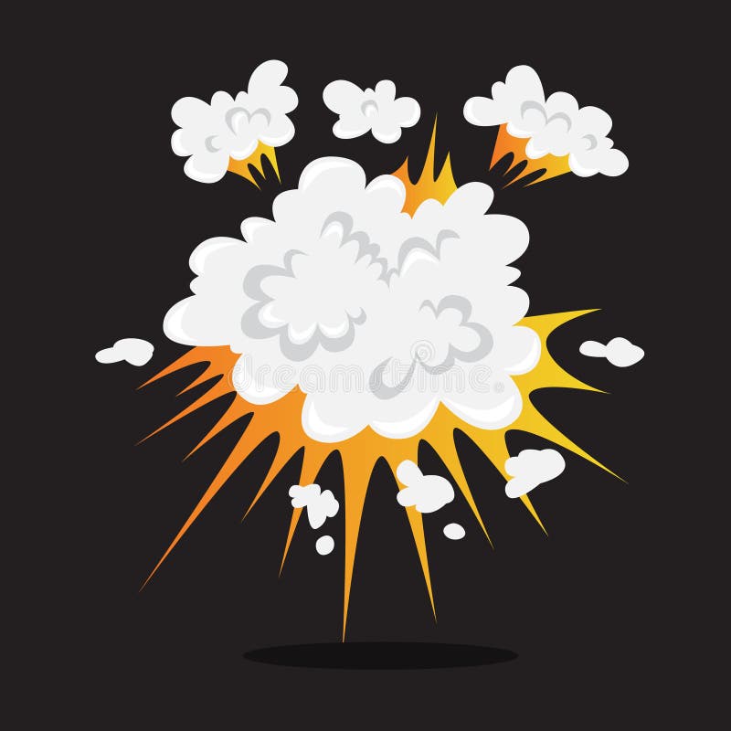 Explosive Boom Effect. Smoke from the Bomb Stock Vector - Illustration ...