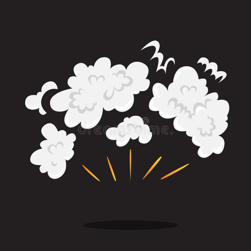 Explosive Boom Effect. Smoke from the Bomb Stock Vector - Illustration ...