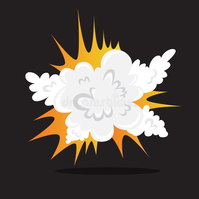 Explosive Boom Effect. Smoke from the Bomb Stock Vector - Illustration ...