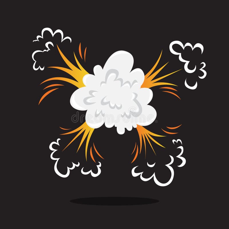 Explosive Boom Effect. Smoke from the Bomb Stock Vector - Illustration ...