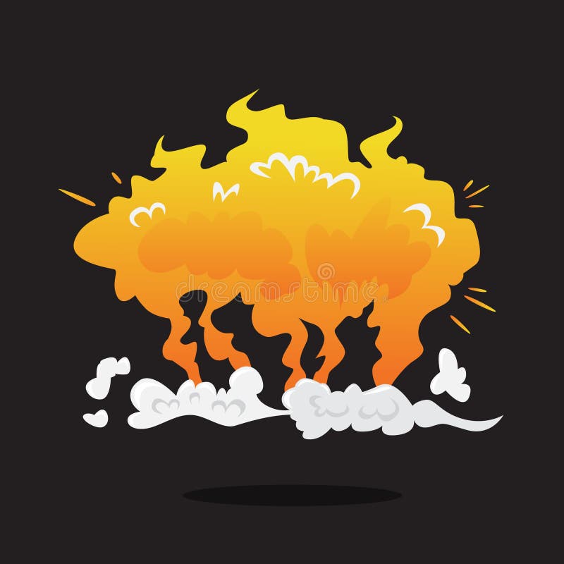 Explosive Boom Effect. Smoke from the Bomb Stock Vector - Illustration ...