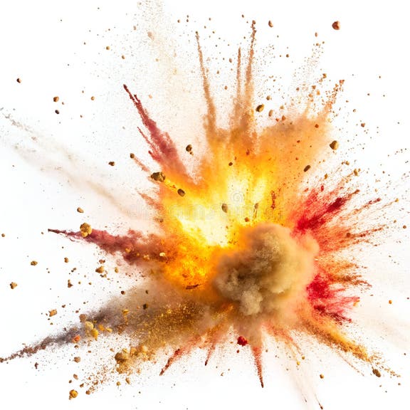 Explosive Border Bursting Isolated on White Background Stock ...