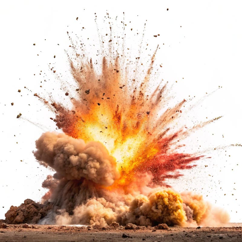 Explosive Border Bursting Isolated on White Background Stock ...